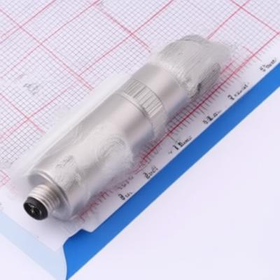 China M8 Threaded Nut Screw Male Metal Assembly Plug CAZN M8-P3A-GWAP7 with Durable Brass and Silver Housing for sale