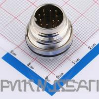 China Durable panel mount socket connector CAZN M16-P12-GPF M18 European standard with pin contacts and solder board connection for sale