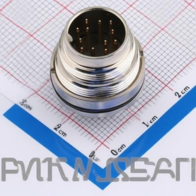 China Durable panel mount socket connector CAZN M16-P12-GPF M18 European standard with pin contacts and solder board connection for sale