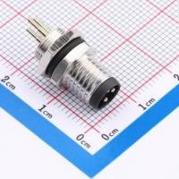 China panel mount female connector CAZN M8-P3A-GPBM8 with solder termination and gold plated brass contacts for sale