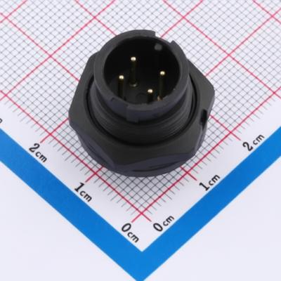 China Panel mount plastic waterproof connector with solder pin contacts and snap fit locking CAZN E10B-P4-PWF for sale