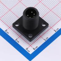 China Square flange mount socket CAZN E7T-P4-PPH plastic waterproof connector pin type solder cup contacts for sale