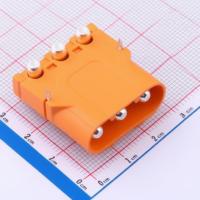 China Orange Plastic Housing Three Pin Horizontal PCB Mount Connector Changzhou Amass Elec LCC40PW-M for Controller Battery Motor for sale