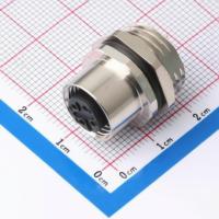 China Panel Mount Socket Connector CAZN M12-S4A-GWBM16 Male Pin Solder Connection Euro Standard for sale