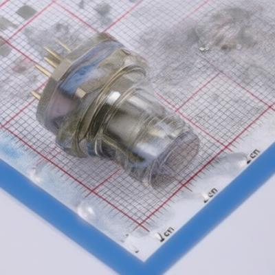 China Pin type connector CAZN M12-P4A-GPF M16-JD panel mount socket with PCB board mounting and grounding for sale