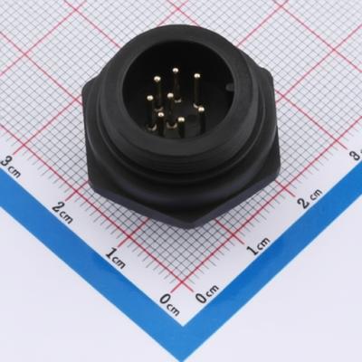China CAZN E13T-P8-PWB waterproof plastic connector panel front mount plug with threaded connection and pin type for sale