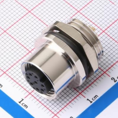 China Panel Mount Solder Connection Connector CAZN M12-S8A-GWBM16 with 8 Pins IP65 IP67 Protection for sale