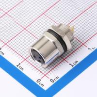China CAZN M8 S3A GWBM8 industrial panel mount socket connector solder wire type 3 to 8 pin configurations for sale