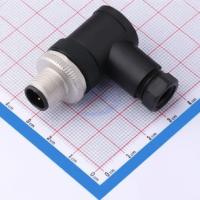 China Screw termination plastic right angle plug connector CAZN M12-P4A-PLDP7 with 4 pin European standard for sale