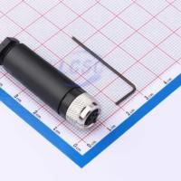 China 3 or 4 pin socket plastic assembled straight plug connector CAZN M8-S4A-PLA05 with screw termination for sale
