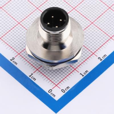 China Black solder wire M12 panel mount connector with PG11 threaded lock metal housing CAZN M12-P4D-GWBP11 for sale