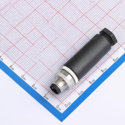 China Robust electrical connector CAZN M8-P3A-PWA05 with threaded connection and solder wire assembly type for sale