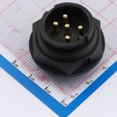 China Rear Panel Mount Socket Plastic Waterproof Connector with Pin Type Interface CAZN E16B P5 PWF Series for sale
