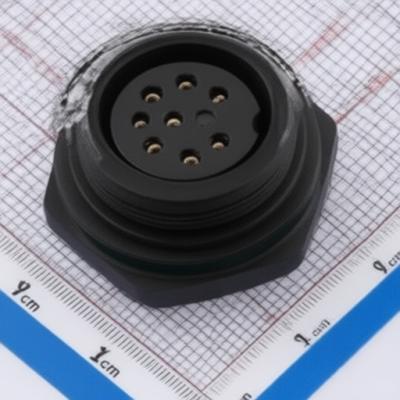 China Plastic waterproof connector panel mount socket CAZN E13B-S8-PWB with snap lock and high durability for sale