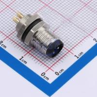 China Panel Mount Socket Connector CAZN M8-P4D-GWBM8 Solder Wire Type 3 to 8 Pin Male IP65 IP67 Rated for sale