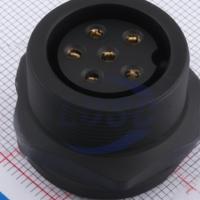China Socket type solder wiring plastic waterproof connector panel rear mount CAZN E13T-S6-PWF IP67 IP68 protection for sale