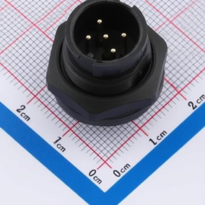 China Durable Rear Mount Socket Connector CAZN E10B-P5-PPF Plastic Waterproof Pin Type Snap Fit for PCB Boards for sale