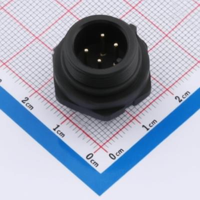 China Panel Mount Plastic Waterproof Connector CAZN E10T-P4-PWB with Threaded Locking and High IP67 Protection for sale