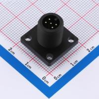 China Square flange mount socket connectors CAZN E7T-P5-PWH plastic type with solder connection and pin design for sale
