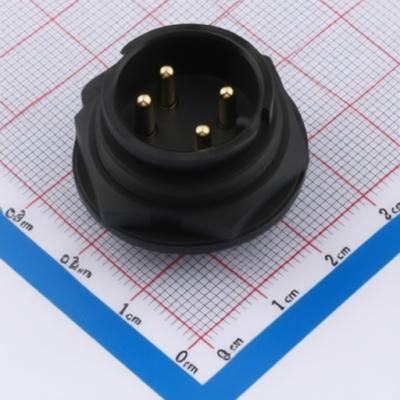 China Panel rear mount socket plastic waterproof connector with snap fit wiring CAZN E16B P4 PWF pin type for sale