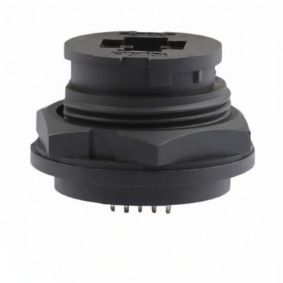 China Snap fit locking rear mount socket plastic waterproof connector CAZN E16B-FR6-PPF for pcb board mounting for sale