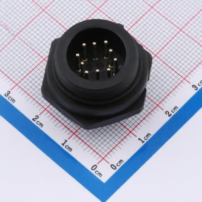 China Threaded solder wiring front panel mount plug CAZN E13T-P10-PWB plastic waterproof connector IP67 IP68 rated for sale