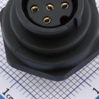 China Plastic waterproof connector panel mount snap fit female pin CAZN E10B-S5-PWB with solder wiring method for sale