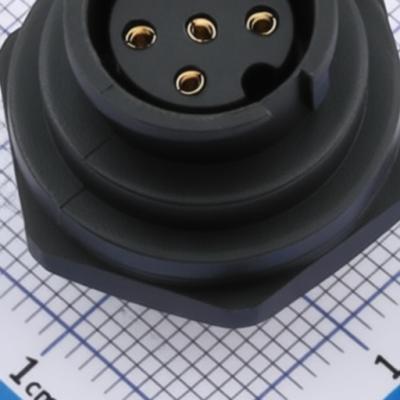 China Plastic waterproof connector panel mount snap fit female pin CAZN E10B-S5-PWB with solder wiring method for sale