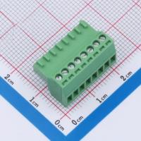 China Single Row 2.54mm Pitch Terminal Block chxunda XD2EDGK-2.54-8P-V with Female Socket and Screw Clamp for sale