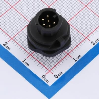 China Plastic Waterproof Connector CAZN E7B-P6-PWB Panel Mount Type with Pin Contacts and IP67 Protection for sale