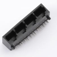 China Industrial modular PCB jack with gold plating and various port options CAX RJ59-10P8C-4L-WLQS for sale