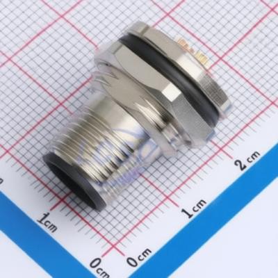 China Panel Mount Pin Socket Connector CAZN M12-P4D-GWFM16 M12 Series Soldering Connection IEC Certified for sale