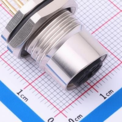 China Durable industrial connector CAZN M12-S5A-GPFM16 panel rear mount PCB socket with CE RoHS certification for sale