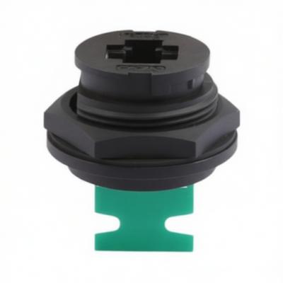 China Panel mount rear Ethernet connector CAZN E16B-FR6-PRF-TM plastic waterproof socket RJ45 to pin header for sale