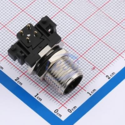 China CAZN M12 P4A GPL M12 M12 right angle metal socket panel cutout B screw connection solder board option for sale