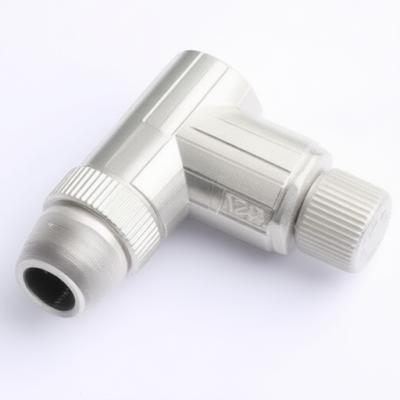 China Industrial waterproof shielded M12 connectors with metal plastic housing and A-coded design CAZN M12-P12A-GWDP9 for sale