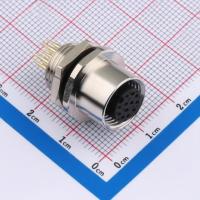 China CE RoHS Certified Panel Mount Connector CAZN M12-S12A-GPB M12 European Standard Female Receptacle Type for sale