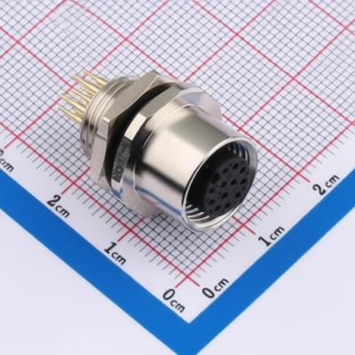 China CE RoHS Certified Panel Mount Connector CAZN M12-S12A-GPB M12 European Standard Female Receptacle Type for sale