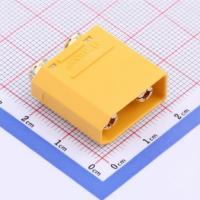 China Vertical PCB Mounted Connector Changzhou Amass Elec XT90PB-M.G.Y with Gold Plated Finish and 30A Current Rating for sale