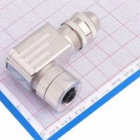 China CAZN M12 S4D GLDP7 Metal Assembled Right Angle Plug Connector with Socket and IP67 Rated Protection for sale