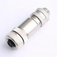 China M12 straight type metal connector CAZN M12-S4D-GWAP7-BS with PG7 cable entry and screw clamping shell for sale