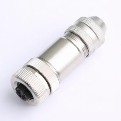 China M12 straight type metal connector CAZN M12-S4D-GWAP7-BS with PG7 cable entry and screw clamping shell for sale