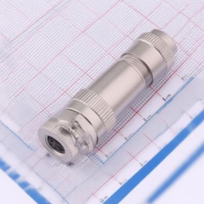 China Durable metal assembly plug CAZN M8-S4A-GWAP7 with PG7 cable entry and gold plated copper contacts for sale