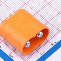 China dual pin vertical board mount connector Changzhou Amass Elec LCB50PB-M orange plastic housing suitable for battery and motor for sale