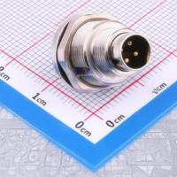 China Pin Type Rear Mount Socket CAZN M9-P4-GPF M12 European Standard Connector for PCB Board Installation for sale