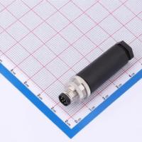 China M8 threaded plastic solder wire assembly with male connector copper housing and black nitrile seal CAZN M8-P8A-PWA05 for sale