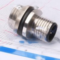 China Panel mount socket CAZN M12-P5A-GWBM16 with gold plated brass pins and nickel plated zinc alloy shell for sale