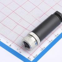 China M8 Threaded Female Connector Plastic Weld Assembly with Copper Shell and Rubber Seal CAZN M8-S3A-PWA05 for sale