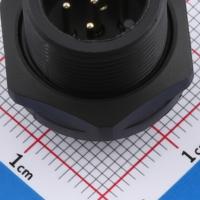 China Threaded pin type plastic waterproof connector rear mount socket CAZN E10T-P5-PPF for pcb connections for sale