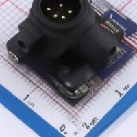 China Square flange mount socket plastic waterproof connector CAZN E7T-P6-PPH solder type pin type with pcb mounting for sale